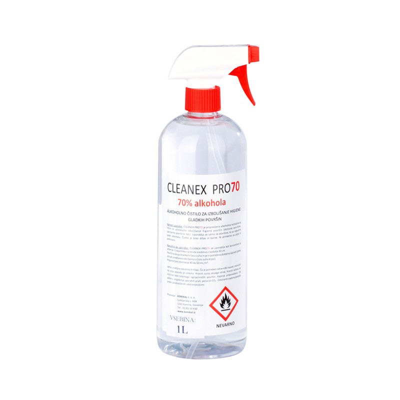 Cleanex Pro 1L, alkoholno čistilo za površine 70%